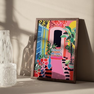 Impressionism Abstract Poster - Pink Art Print for Home Decor - Etsy