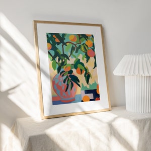 Orange Tree Abstract Poster Henri Matisse Inspired Art, Unique Gift for ...