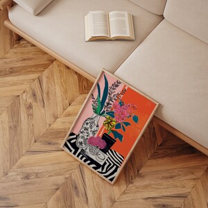 Abstract Flowers Illustration Poster - Unique Girl Room Decor - Etsy