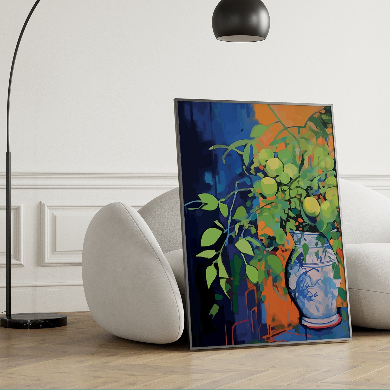 Dramatic Abstract Art Print Lime Painting Inspired by Henri Matisse - Etsy