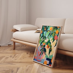 Orange Tree Abstract Poster - Henri Matisse Inspired Art, Unique Gift ...