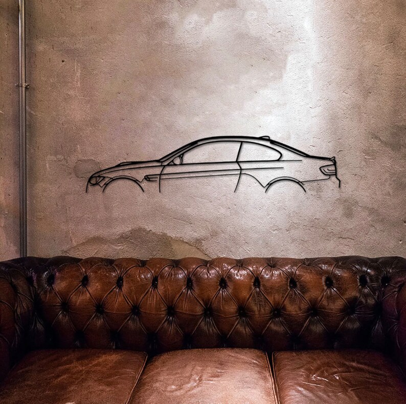 E92 M3 Silhouette Metal Car Wall Art: Garage Decor - Etsy