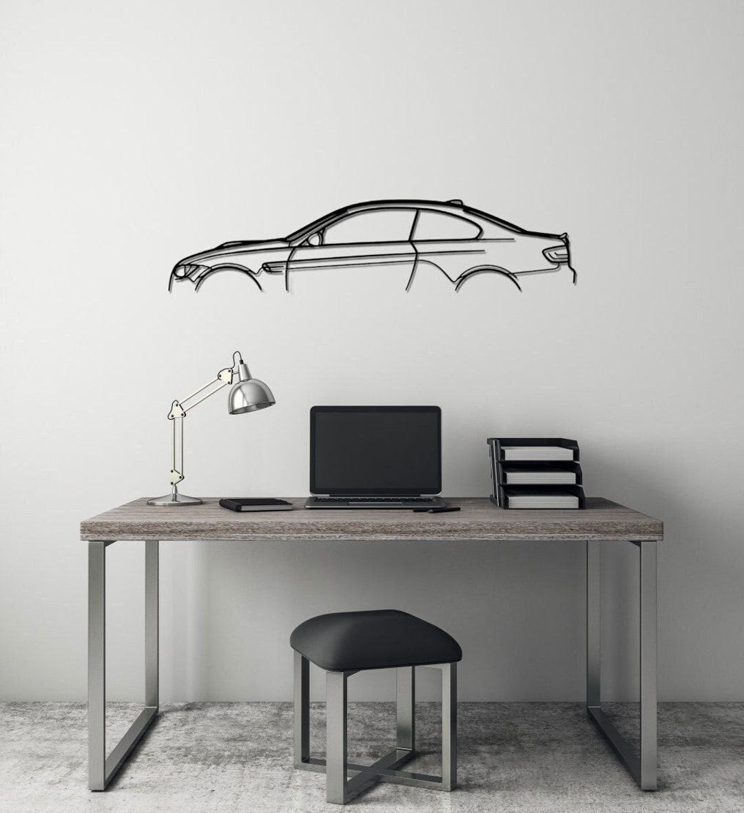E92 M3 Silhouette Metal Car Wall Art: Garage Decor - Etsy