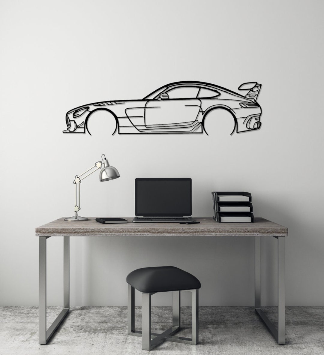 AMG GT Car Metal Wall Art, Car Garage Wall Decor, Automotive Sign, Gift ...