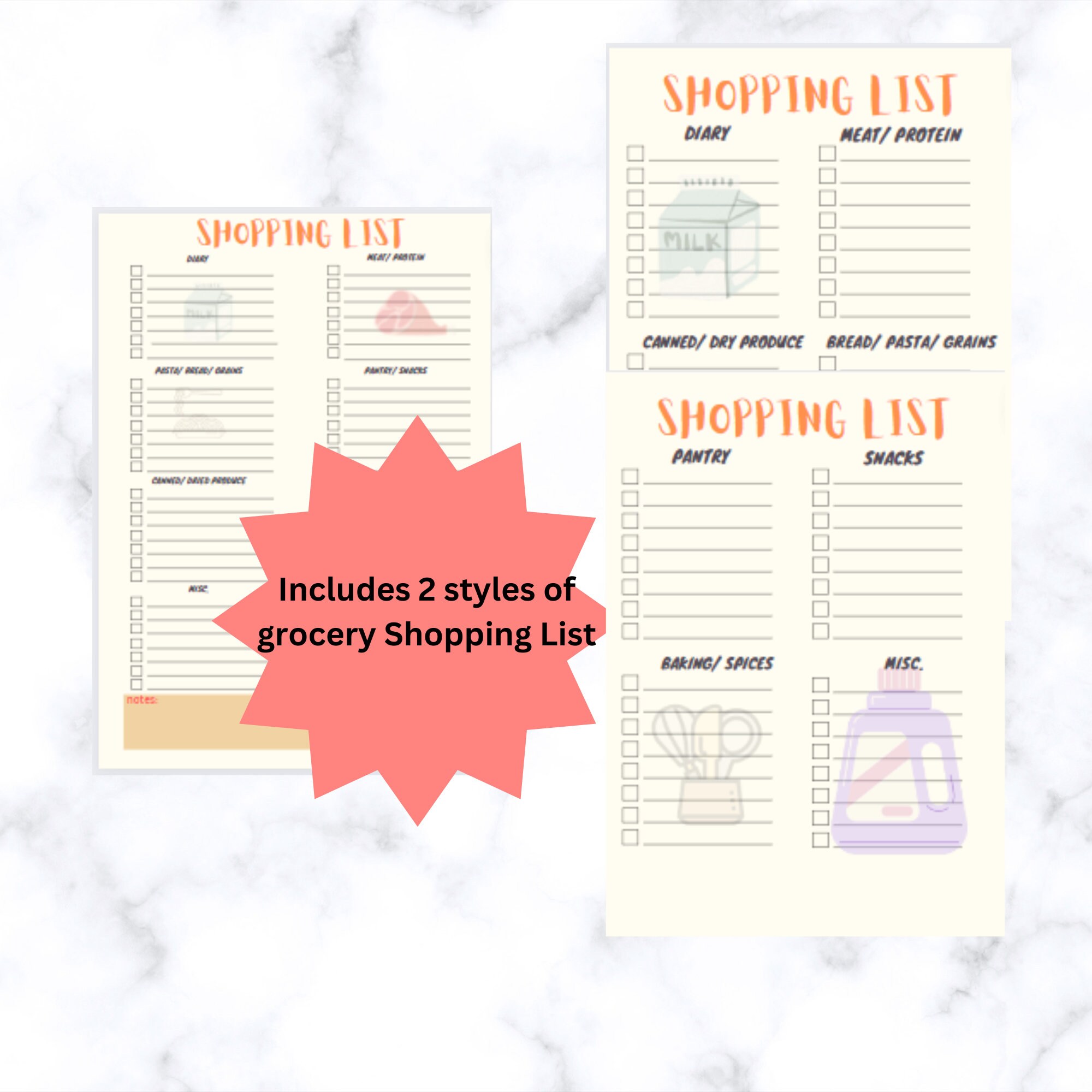 Minimalist Editable and Printable Digital Weekly Meal Planner - Etsy