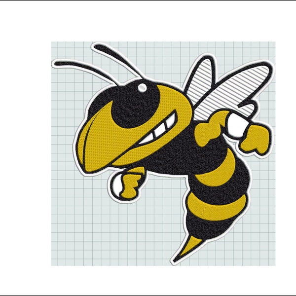 Yellow Jacket Embroidery File - Etsy