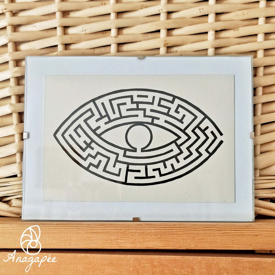 MYSTERY EYE Handmade Linocut Print Original Print - Etsy