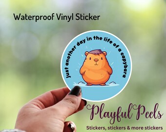 Pelican Bites Capybara Meme Sticker / Glossy & Holo Stickers - Etsy
