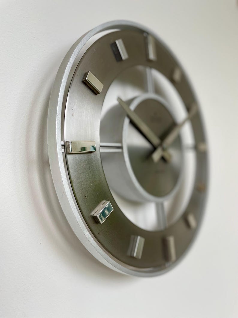 JUNGHANS ATO MAT Wall Clock, Space Age, Minimalistic Design, Germany ...
