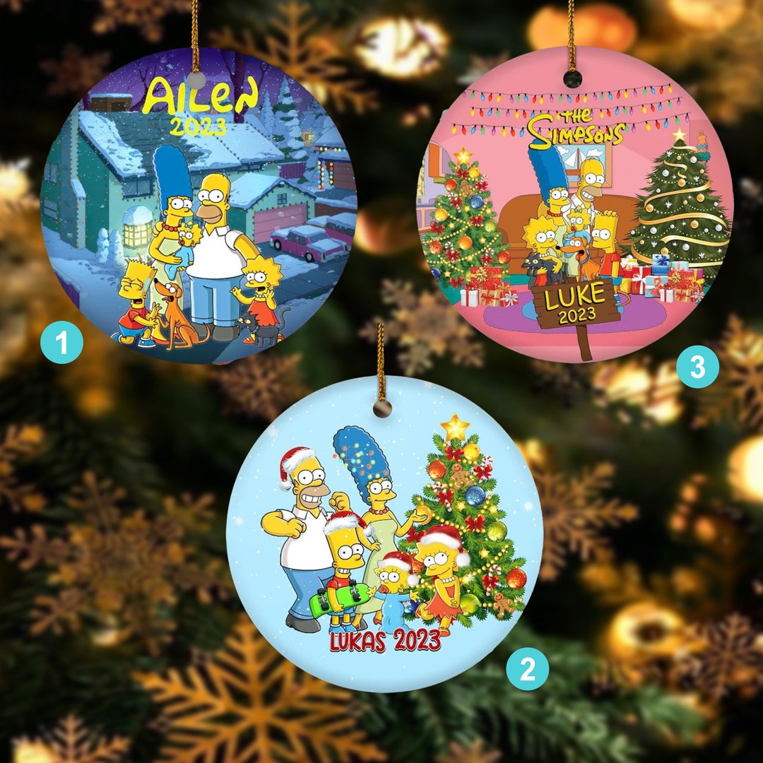 Personalized the Simpsons Family Ornament Custom the Simpsons - Etsy