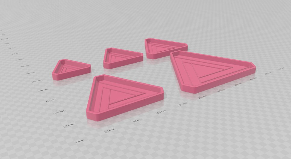 Optical Illusion Triangle Trinket Dish STL File Digital Download 5 ...