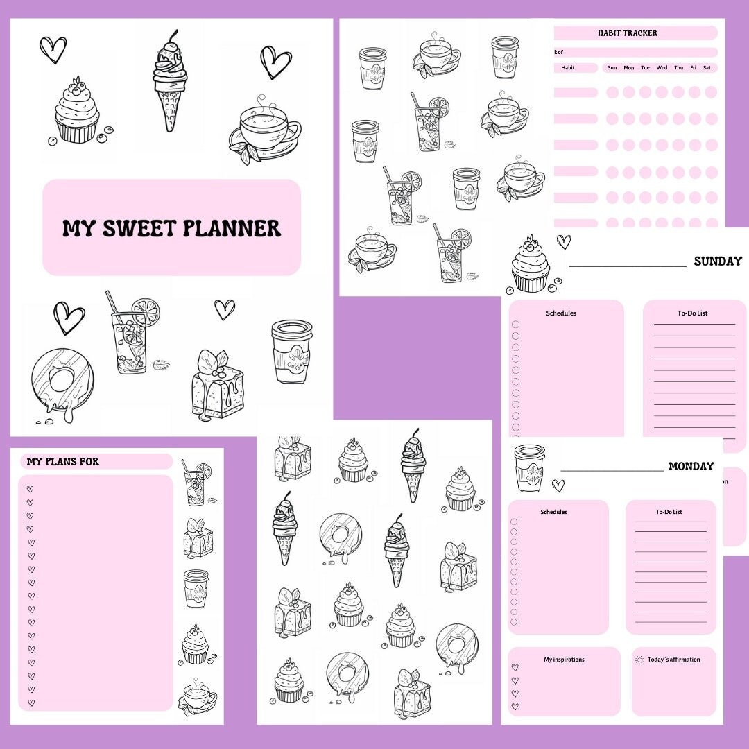 Printable Planner My Sweet Planner - Etsy