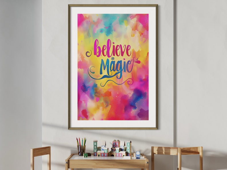 Believe in Magic Wall Art Printable, Quote Poster, Quote Wall Art ...