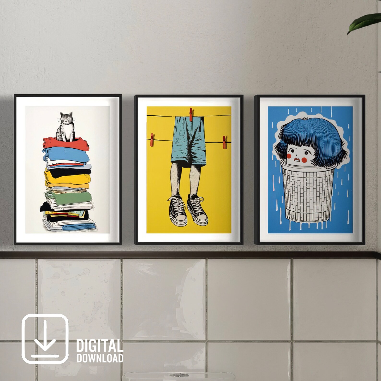 Laundry Room Funny Printable Set of 3 for Utility Room Poster Wall ...