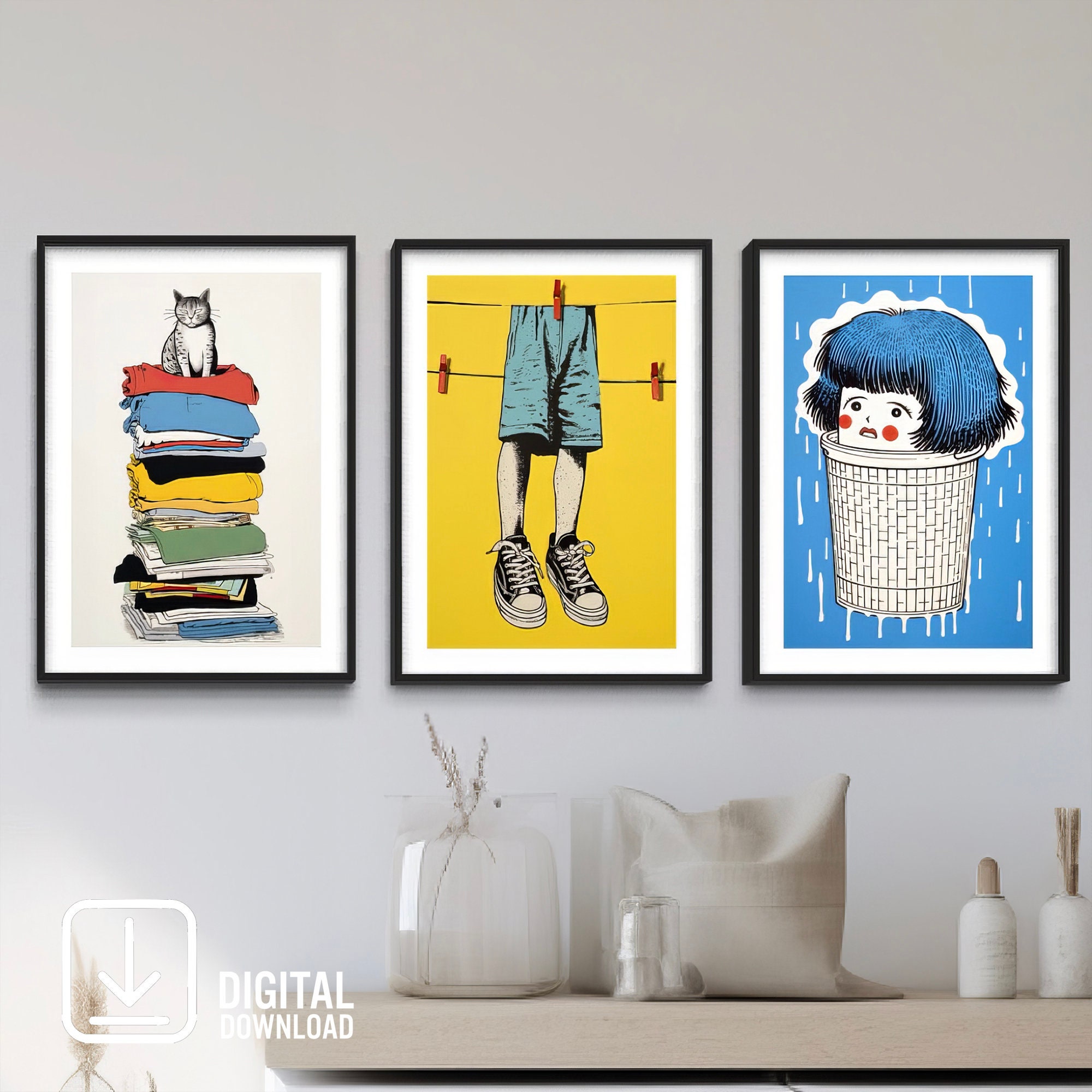 Laundry Room Funny Printable Set of 3 for Utility Room Poster Wall ...