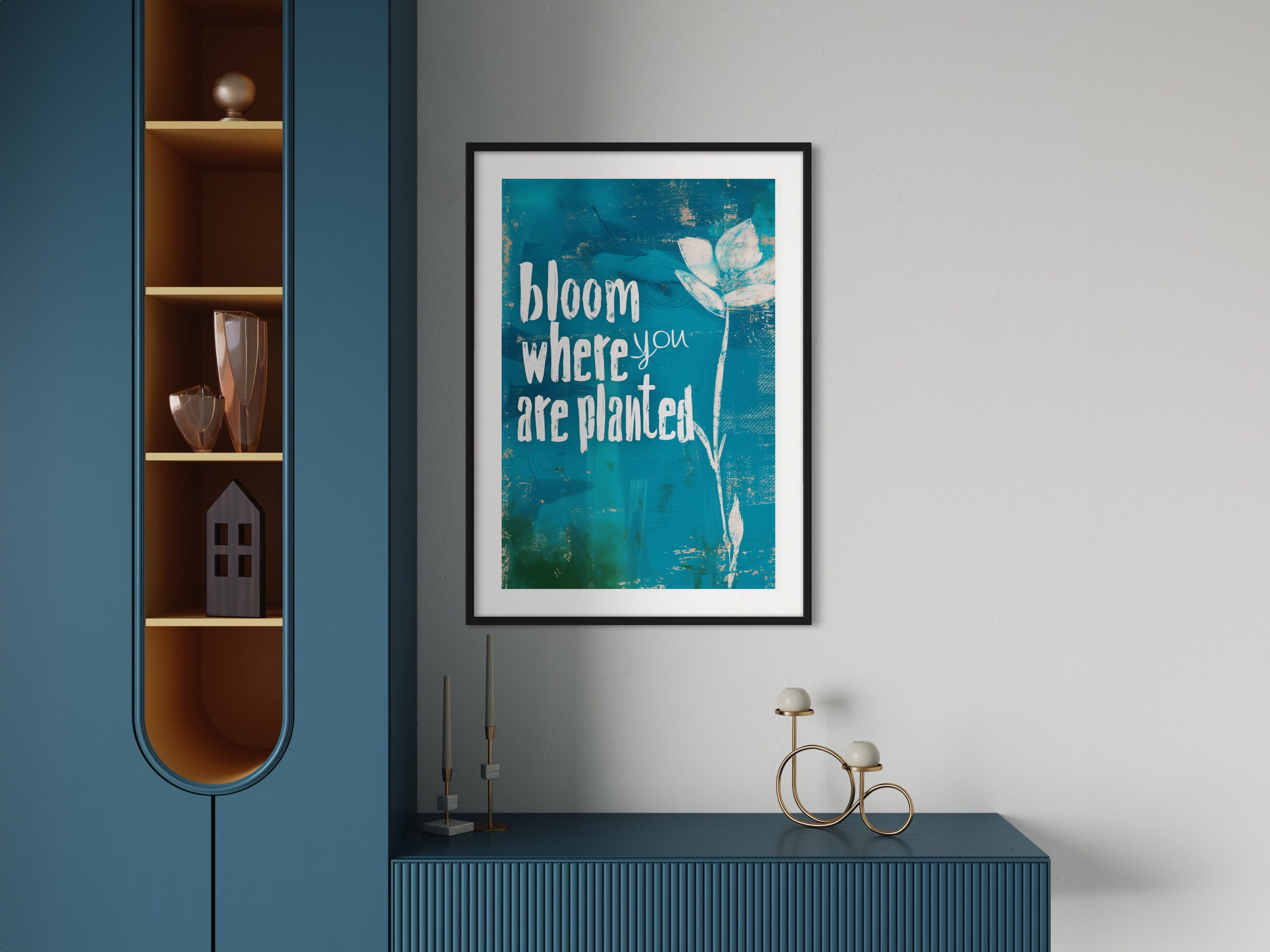 Bloom Where You're Planted Printable Wall Art, Quote Poster, Positive ...
