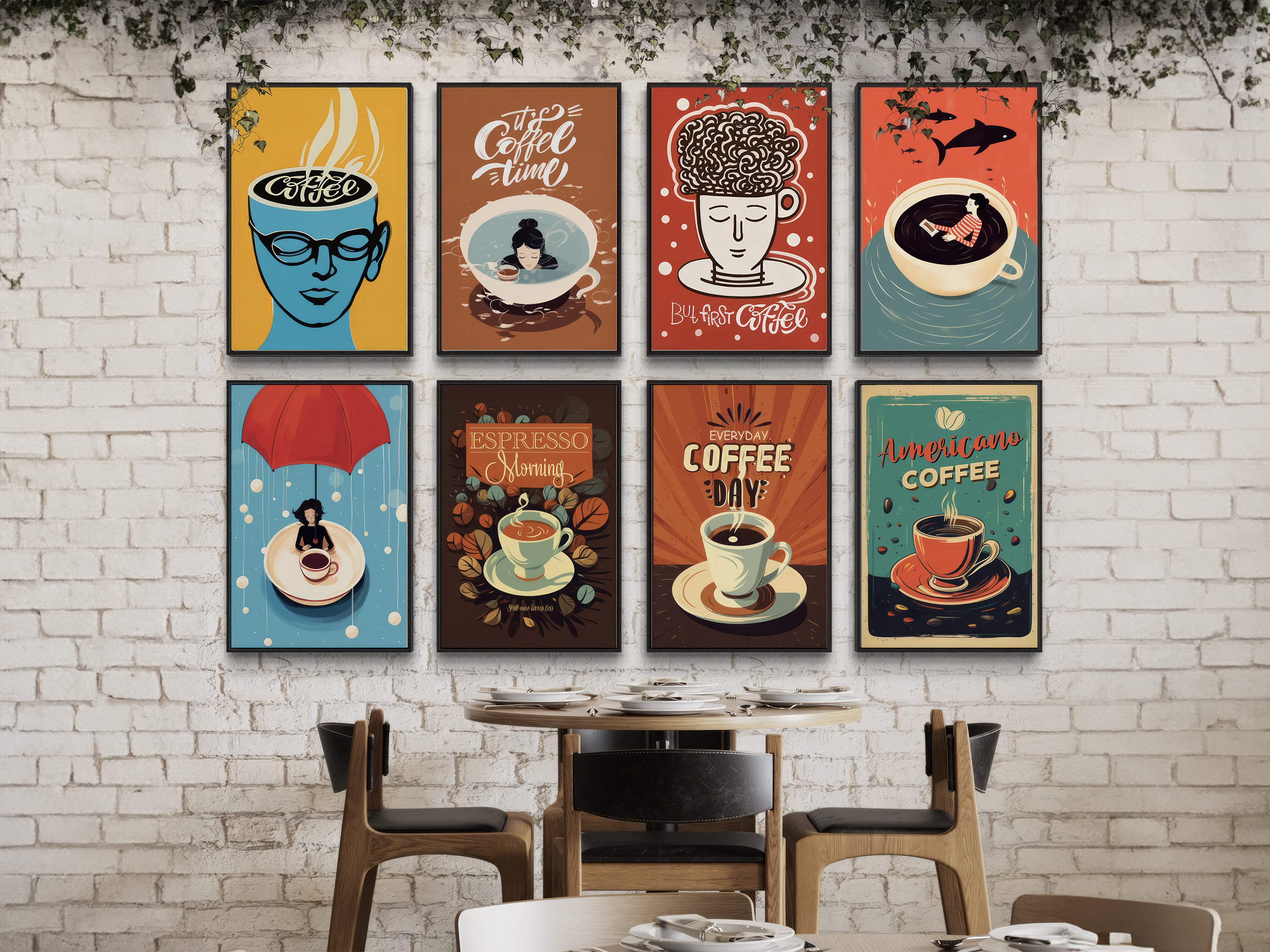 Coffee Wall Art Printable Bundle Set of 20 Coffee Bar Funny Coffee ...