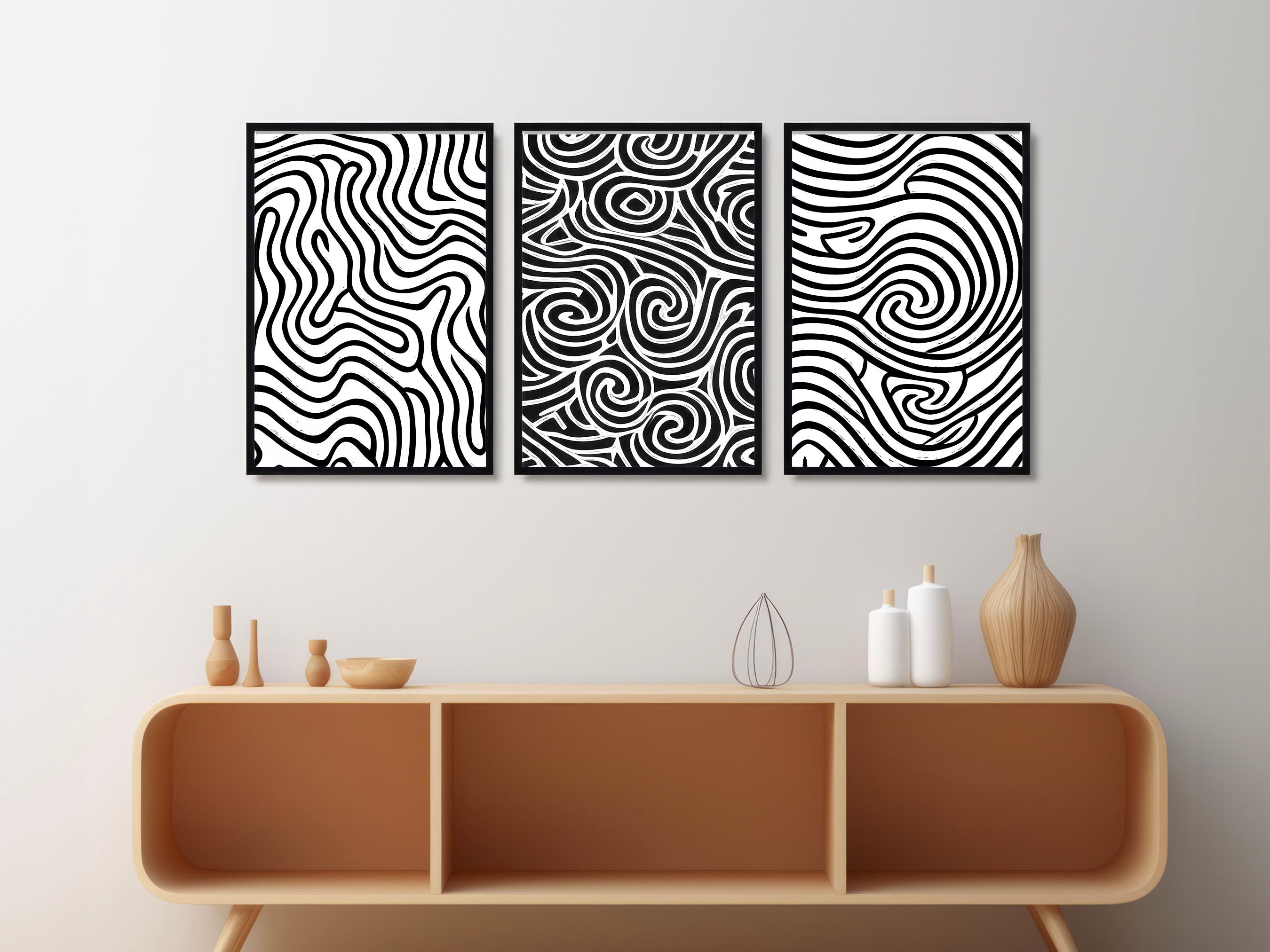 Printable Balance Stones Wall Art Doodle Line Art Bundle - Etsy