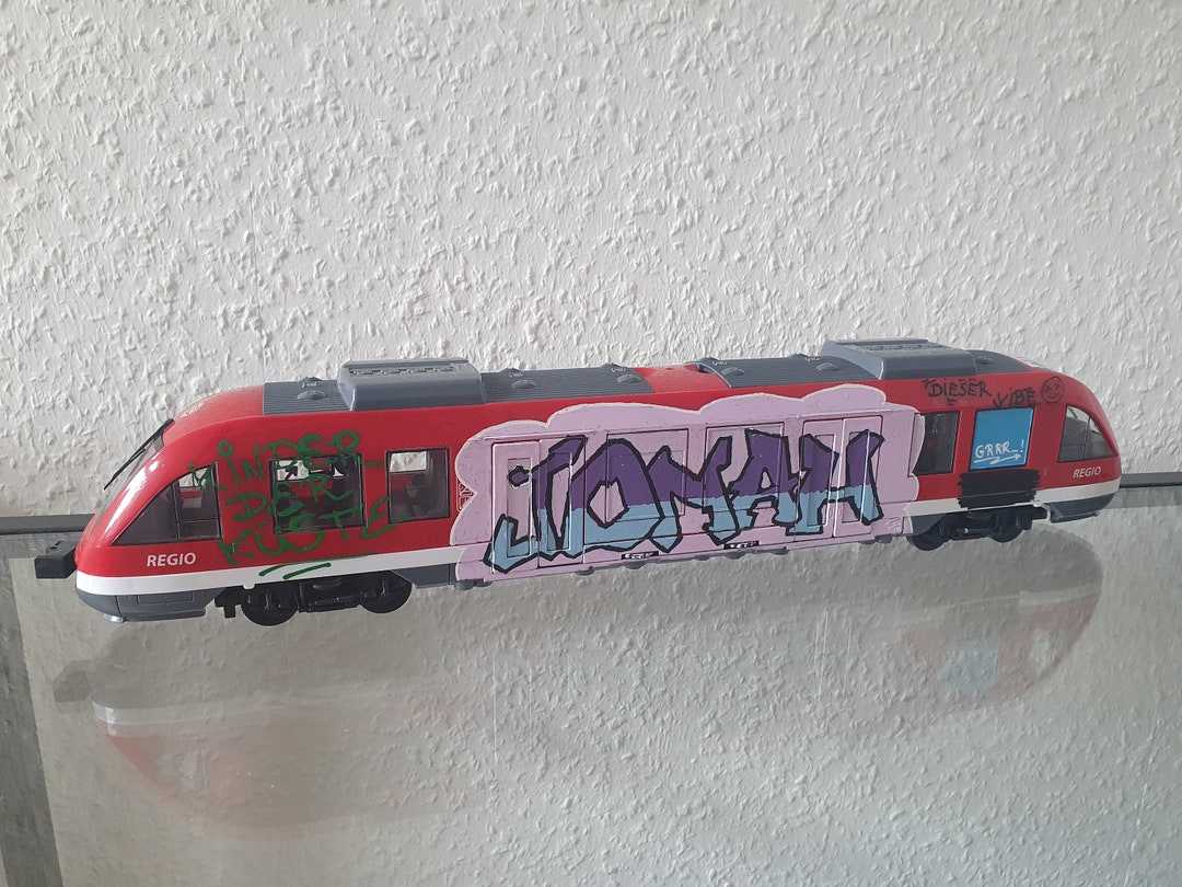 Personalized Car/train Graffiti Custom Painted Model Train - Etsy