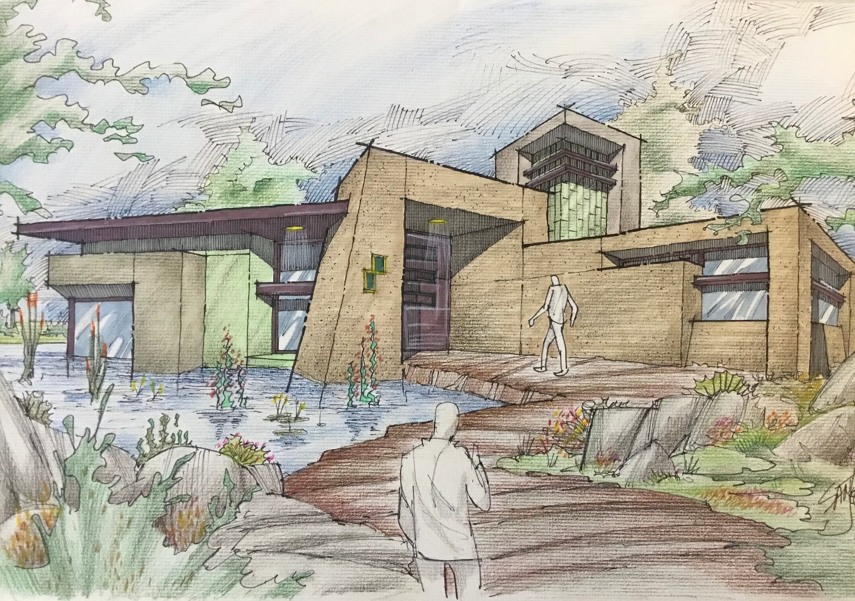 Architecture Design and Drawing. “disjointed House” - Etsy