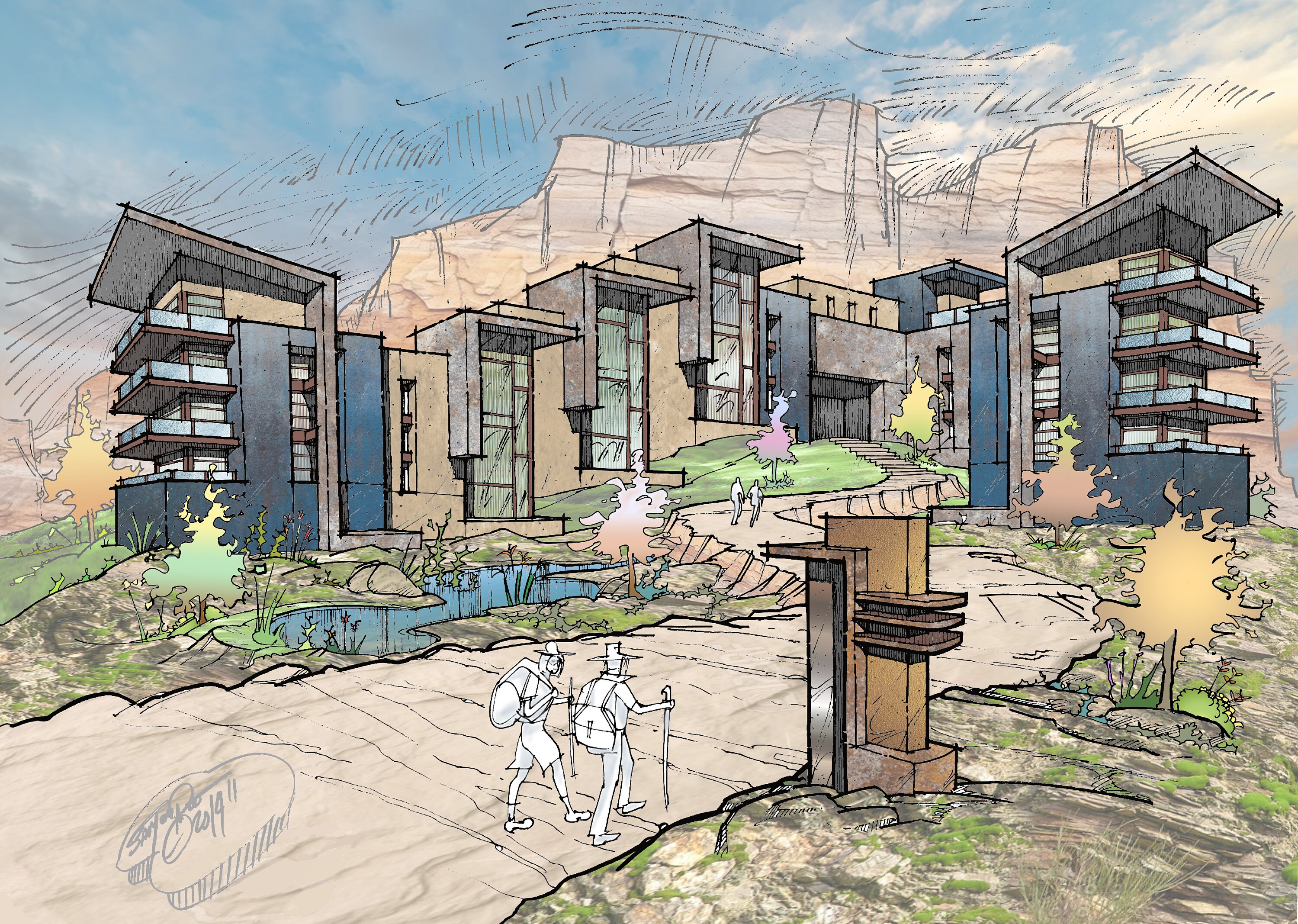 Architecture Design and Drawing—“island Resort Concept” - Etsy