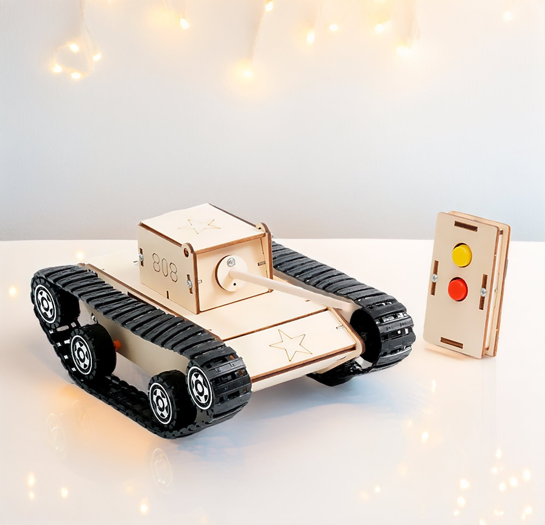 Wooden Radio Controlled Tank Kit: Educational STEM Toy for Kids ...