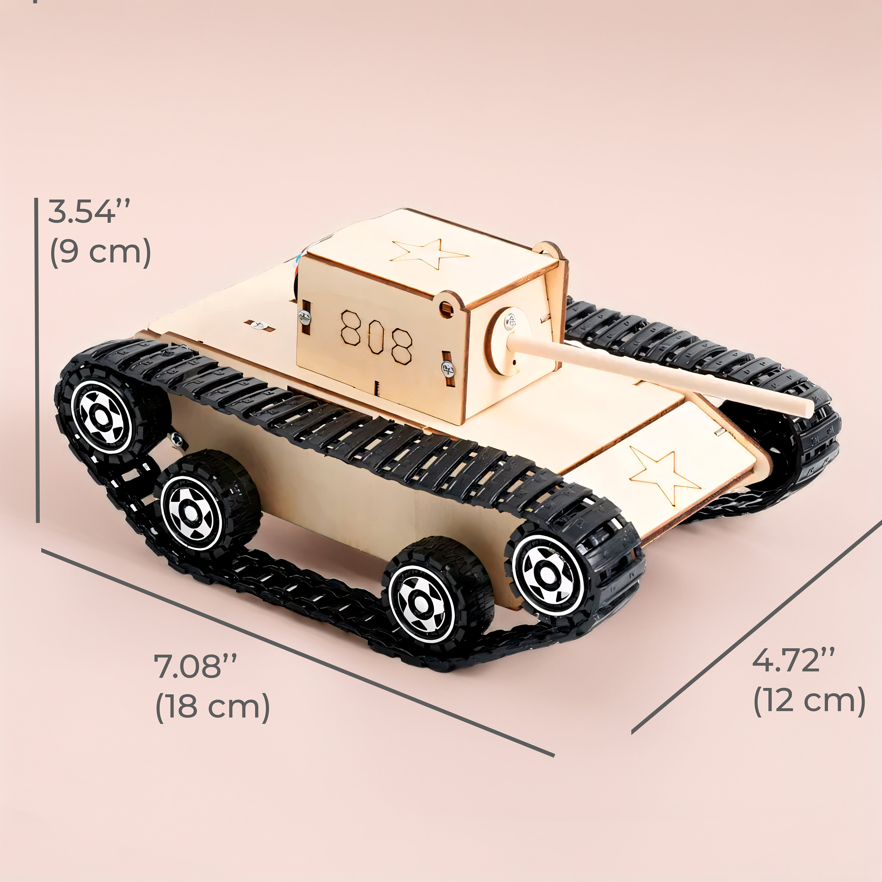 Wooden Radio Controlled Tank Kit: Educational STEM Toy for Kids ...