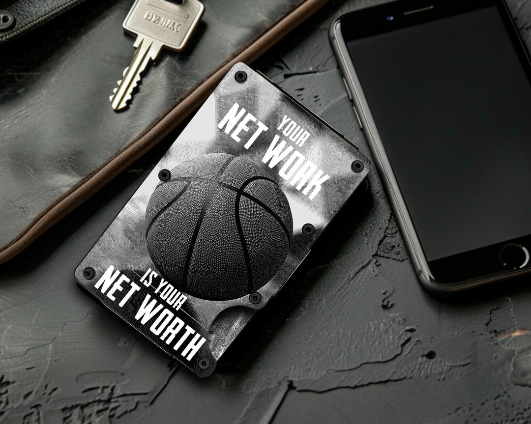 Basketball Slim Wallet Money Clip Personalized Metal Wallet Basketball ...