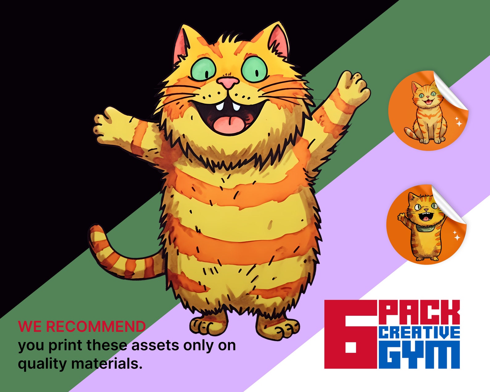 Cartoon Cats Clip Art PNG Digital Assets Transparent Background Pack 1 ...