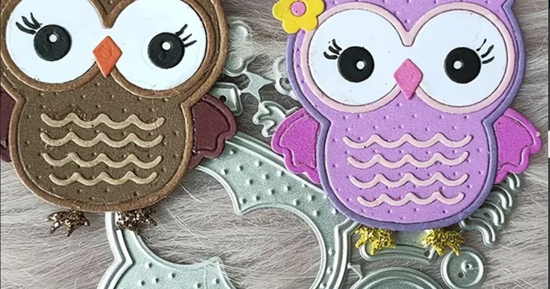 12 X Owl Cutting Dies Cartoon Animal Frame Metal DIY - Etsy