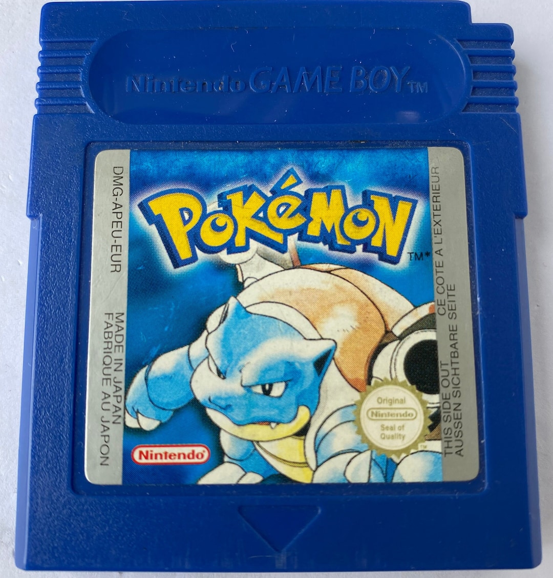 100% AUTHENTIC Pokemon Blue Gameboy Color Game New Battery EU English ...