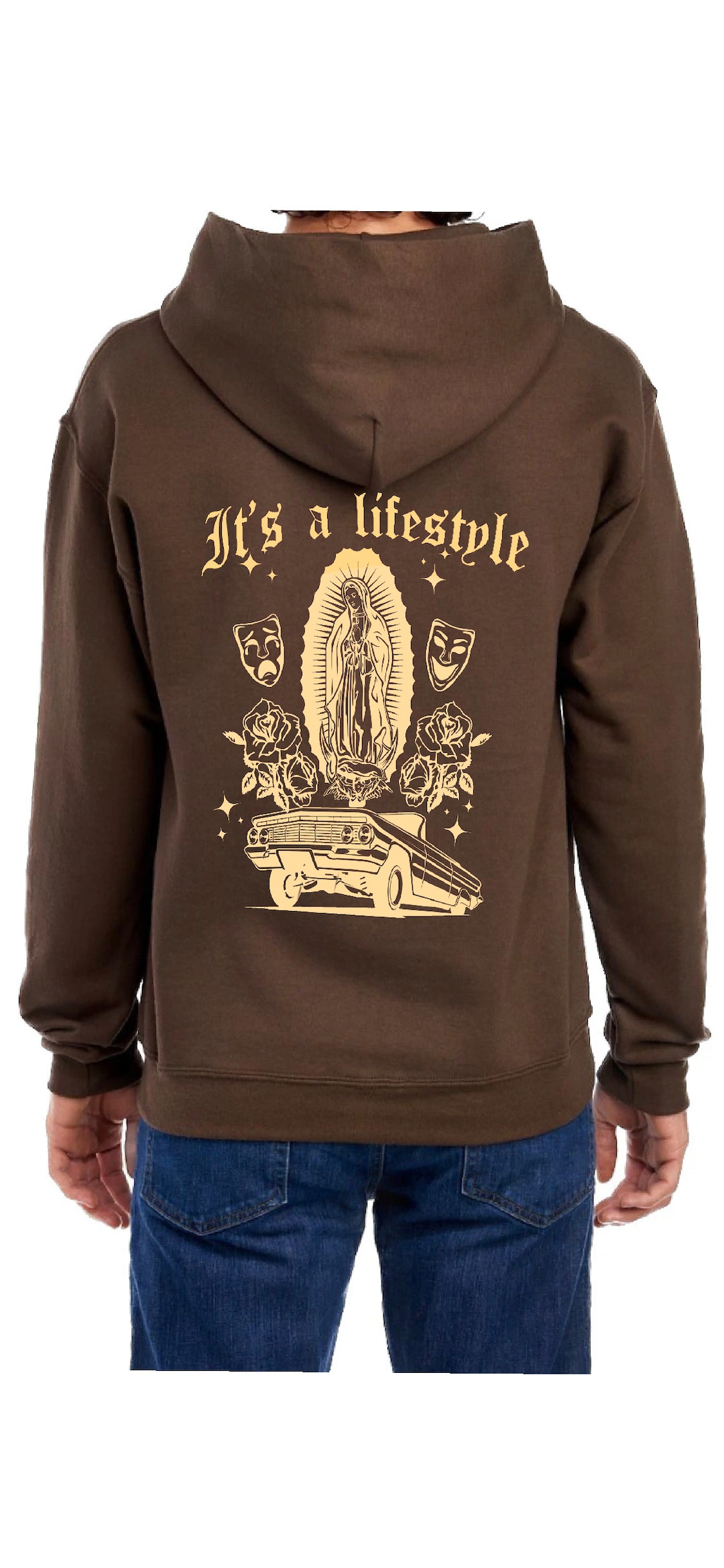 Virgen De Guadalupe Lowrider Hoodie - Etsy