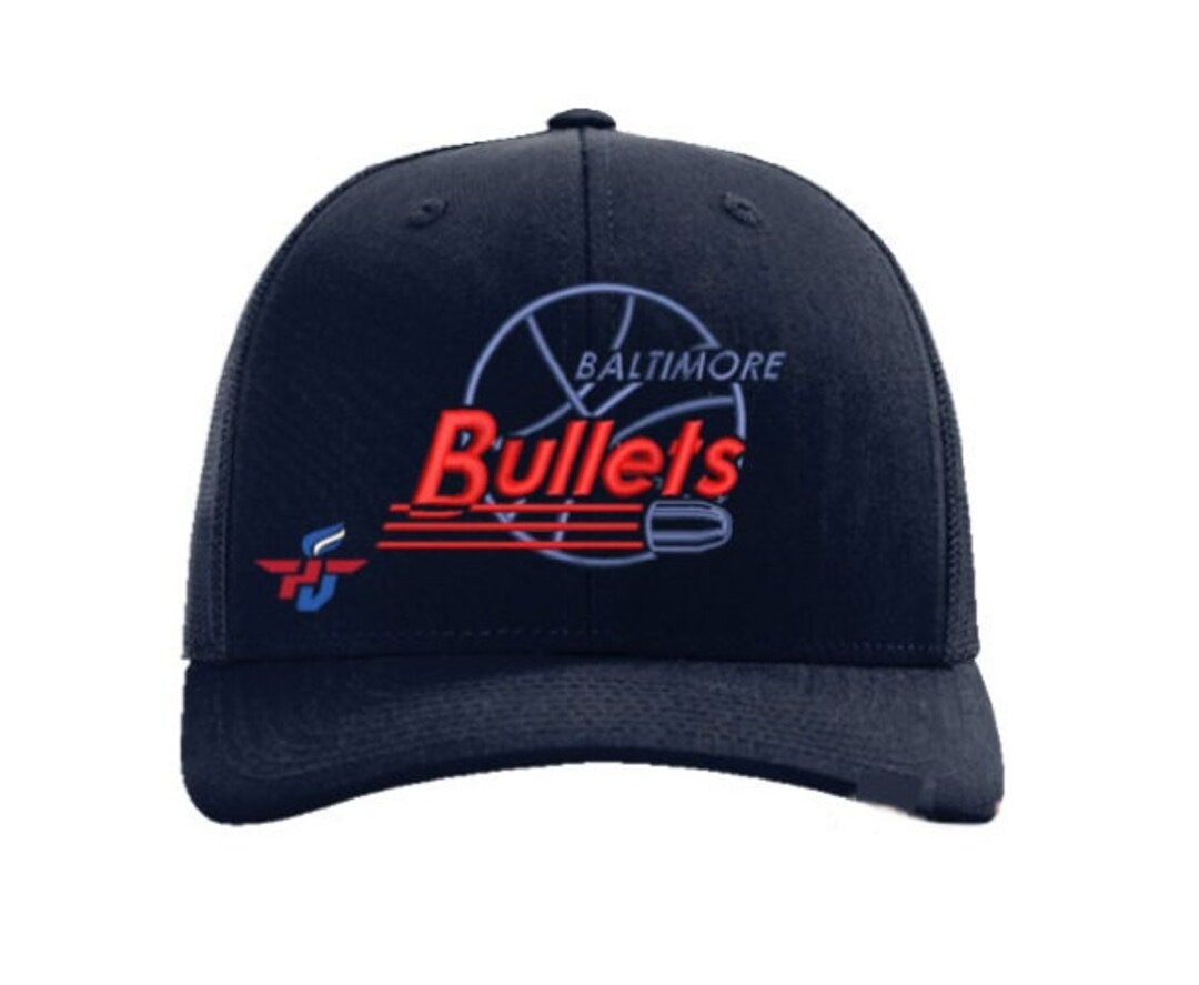 BALTIMORE BULLETS Old Throwback Logo Sport Embroidered 6 Panel Meshback ...