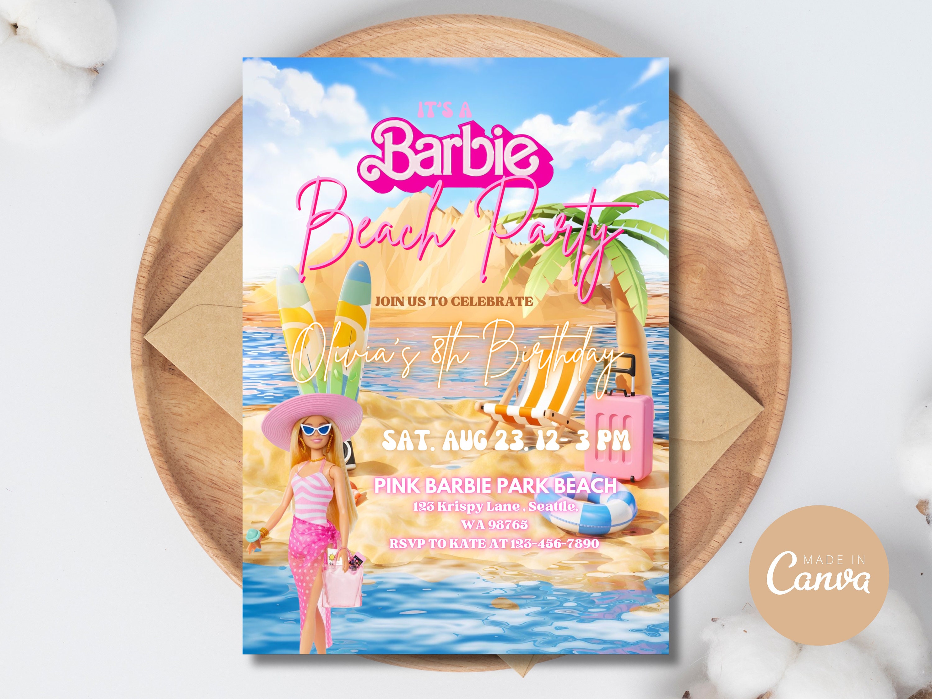 Beach Barbie Templeates