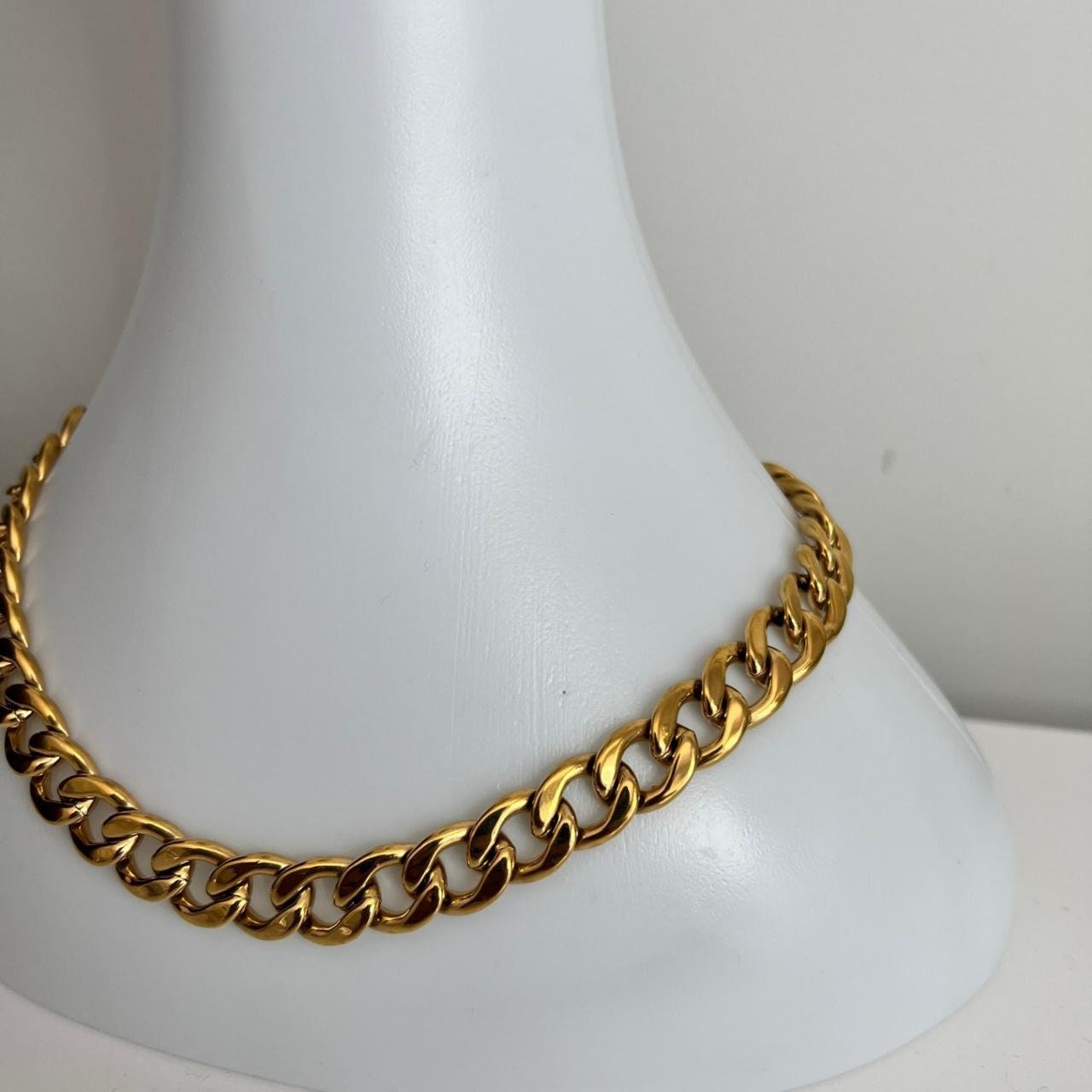 Thick Gold Chain Necklace, 18k Gold Stainless Steel Necklace, Trendy ...