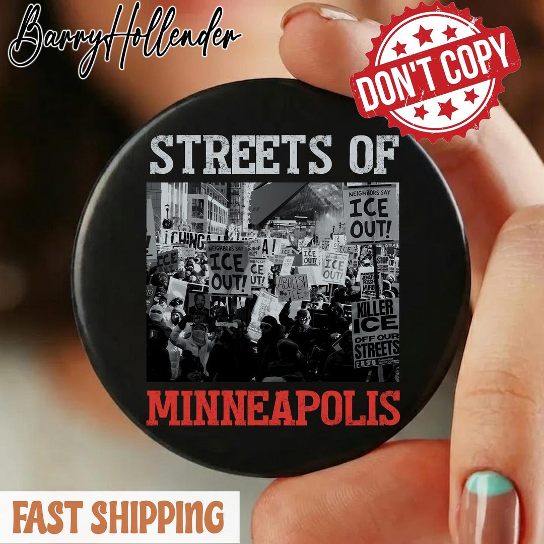 Bruce Streets of Minneapolis Pin | Ice Out Protest Button | Be Good ...