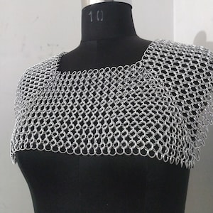 Chainmail Square Shoulder, Chainmaille Medieval Cosplay Costume ...
