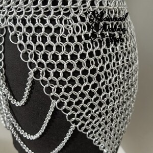 Chainmaille Designer Sides Skirt/belt, Chainmail Waist Belt With Chain ...
