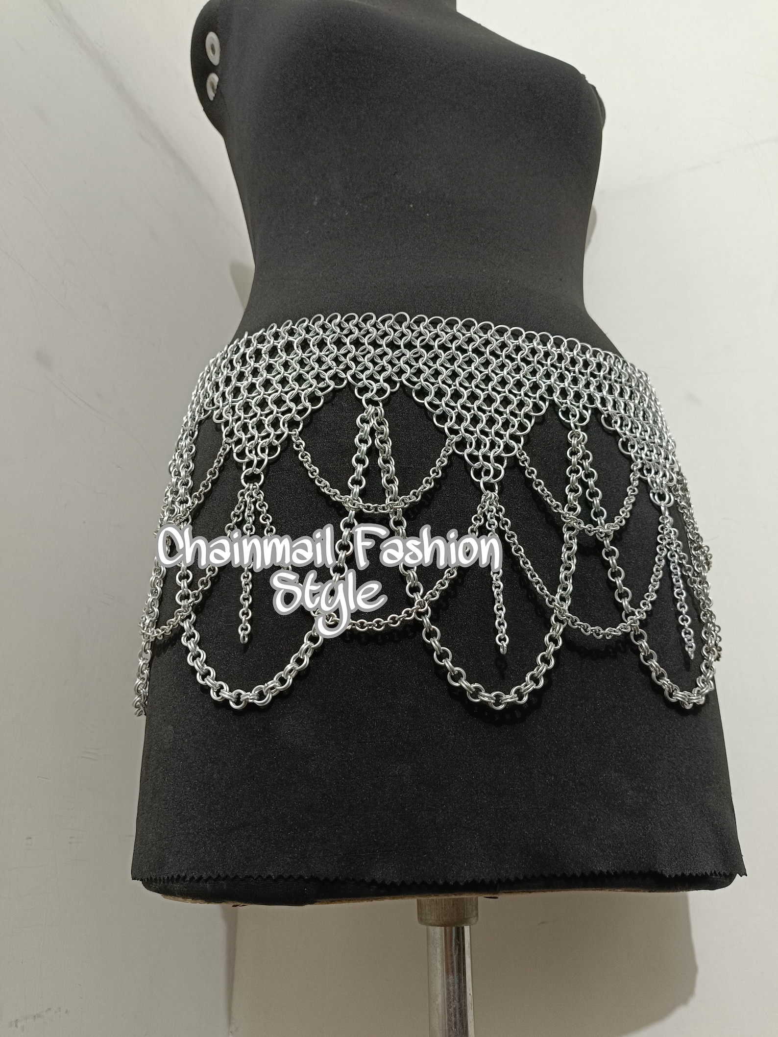 Chain Layers Mini Skirt/waist Belt, Chainmaille Ornamental Belly Dance ...