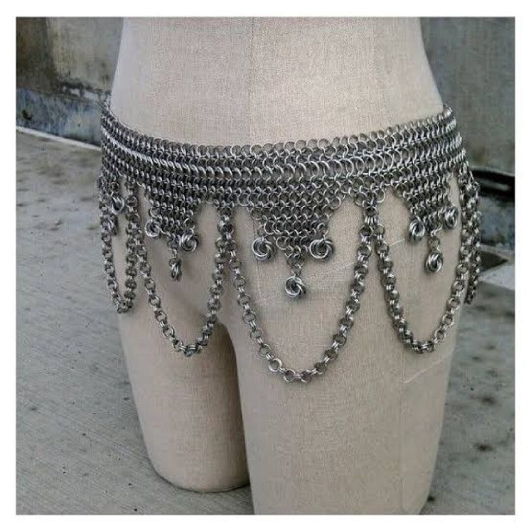 Medieval Chainmail Butted Antique Belly Dance Belt SCA LARP Women/girls ...