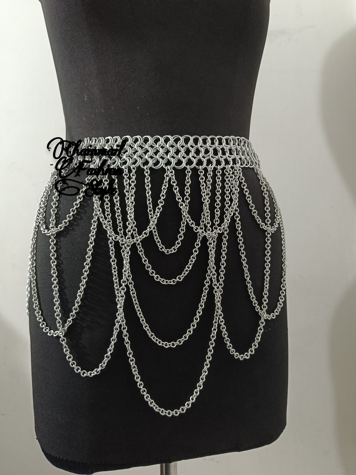 Chainmaille Chain Layers Belt, Chainmail Waist Belt, Aluminium Mini ...
