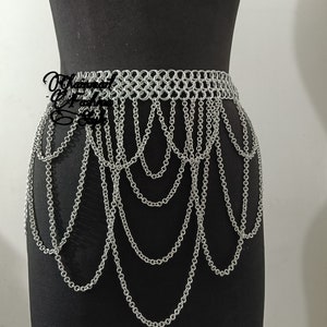 Chainmaille Chain Layers Belt, Chainmail Waist Belt, Aluminium Mini ...