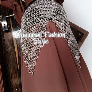 Chainmail Overlap Skirt, Chainmaille Antique Silver Renfaire Aluminium ...