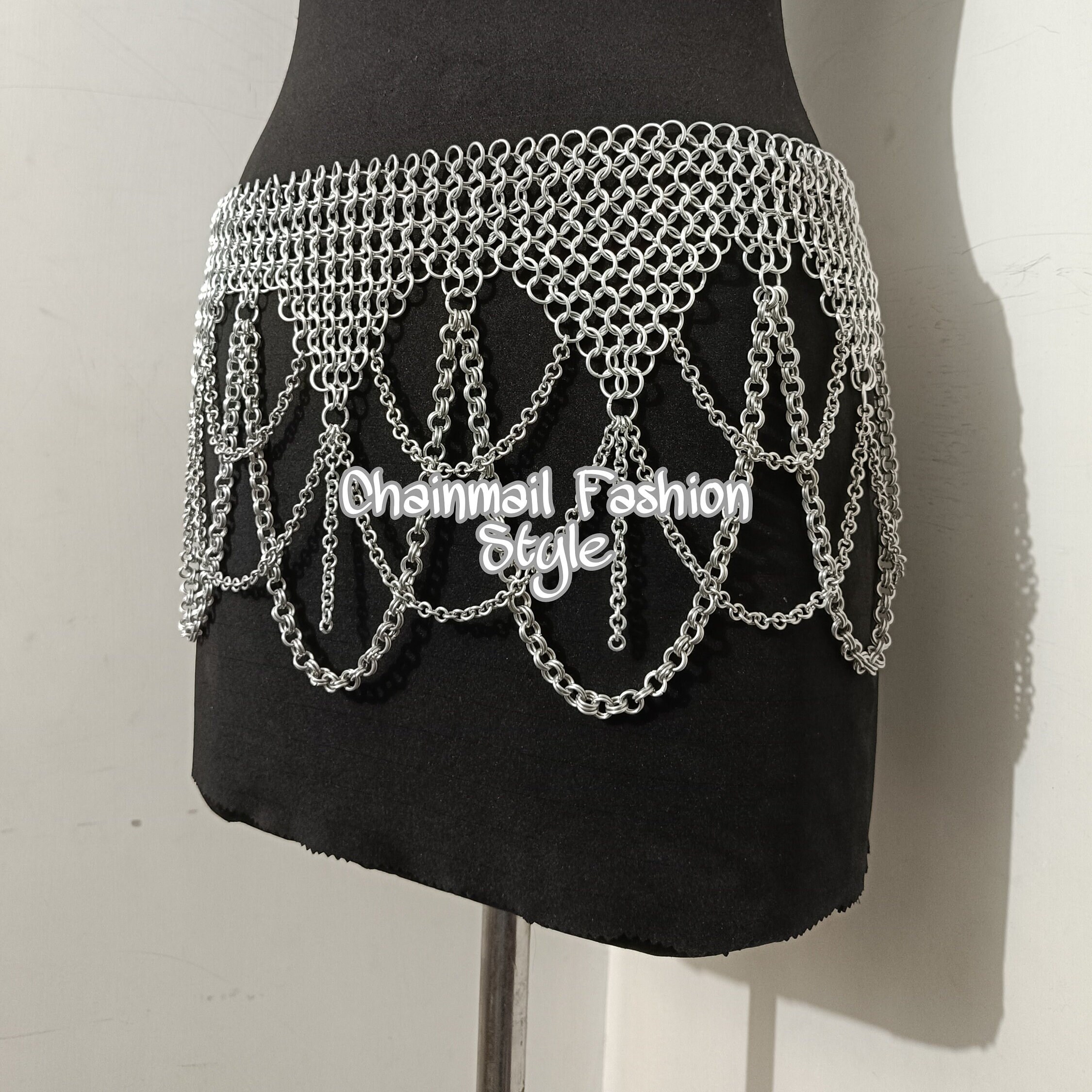 Chain Layers Mini Skirt/waist Belt, Chainmaille Ornamental Belly Dance ...