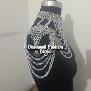 Chainmail Shoulder Collar Jewelry With Small Chain Layers Aluminum Jump ...