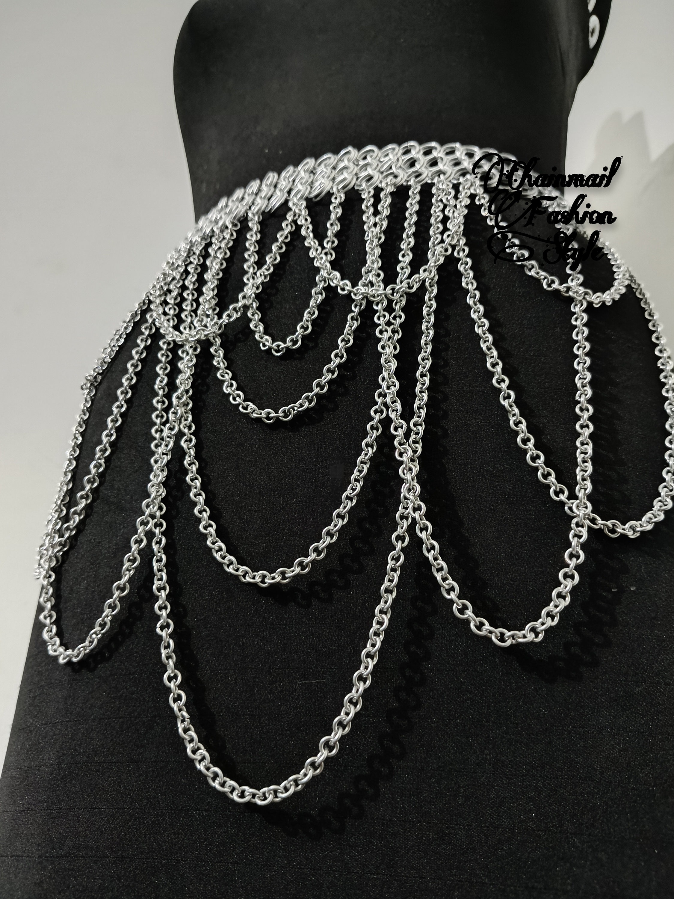Chainmaille Chain Layers Belt, Chainmail Waist Belt, Aluminium Mini ...