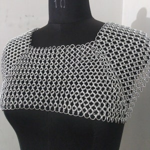 Chainmail Square Shoulder, Chainmaille Medieval Cosplay Costume, Aluminium Shawl, Mother's Day ...