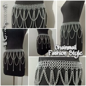 Chainmail Mini Skirt/waist Belt, Chainmaille Ornamental Belly Dance ...