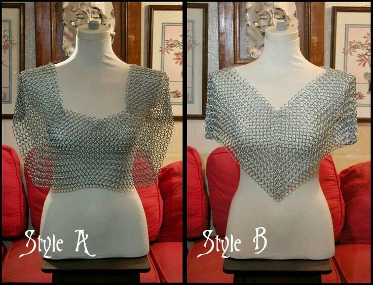 Chainmail Shoulder, Chainmaille Medieval Cosplay SCA Larp Costume ...
