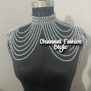 Chainmail Shoulder Collar Jewelry With Small Chain Layers Aluminum Jump ...